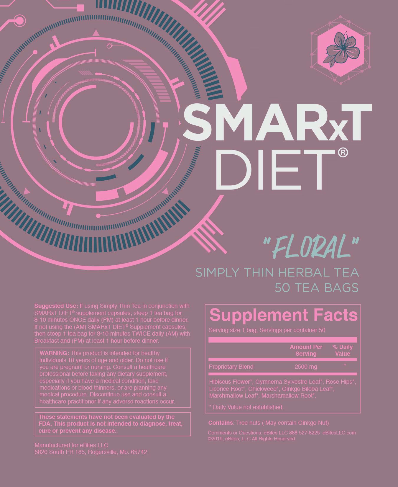 SMARxT DIET Store. Simply Thin Tea Floral